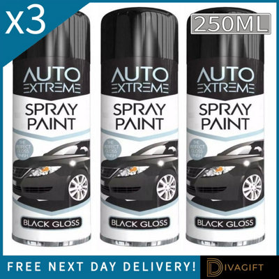 3 x AX Black Gloss Paint 250ml
