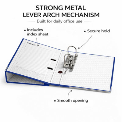 3 x Blue Lever Arch File A4 Ring Binder Folder Files Office Document ...