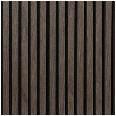 3 x Dark Oak Acoustic 3D Timber Oak Slatted Wall Panel - 2400x600 ...