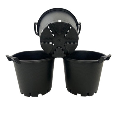 3 x Heavy Duty 30L Large Garden Plant Pots Potato Containers Buckets ...