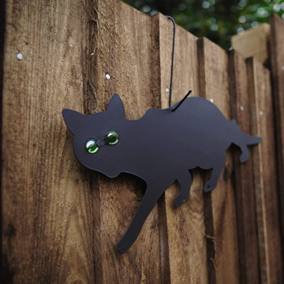 3 x Life-Sized Decoy Cats - Weatherproof Metal Cat Silhouette Garden ...