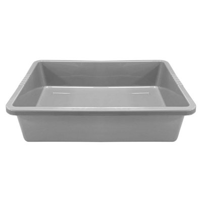 3 x Rectangular Indoor Outdoor Grey Deep Storage Multipurpose Household ...