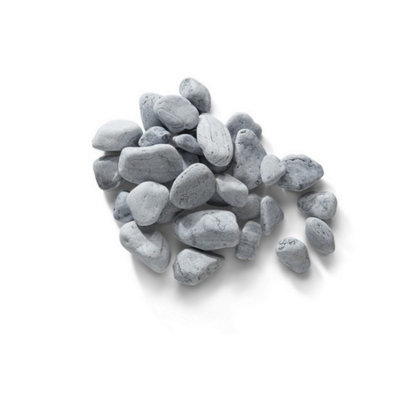 30-60mm Silver/Grey Pebbles - Premium Aggregate Bulk Bag - 850 kilos