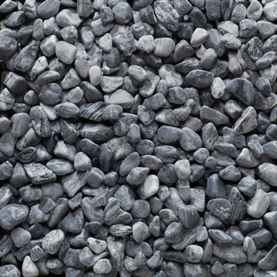 30-60mm Silver/Grey Pebbles - Premium Aggregate Bulk Bag - 850 kilos