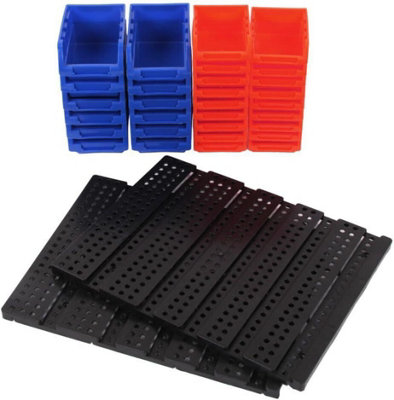 30-Bin Wall Mount Parts Rack/Storage for Nuts, Bolts, Screws, Nails ...