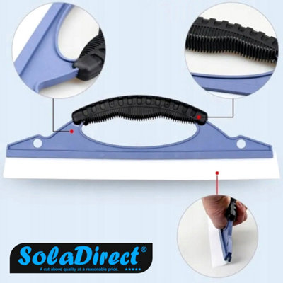 30 cm / 12" Silicone Water Squeegee, Multi-Purpose Soft Blade for Cars ...