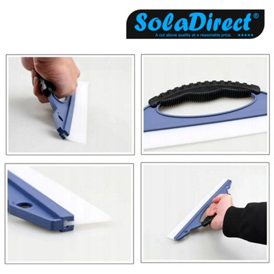 30 cm / 12" Silicone Water Squeegee, Multi-Purpose Soft Blade for Cars ...