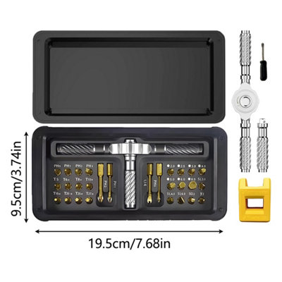 30 in 1 Magnetic Screwdriver Set, Multi Bit Ratchet Screwdriver Set w ...