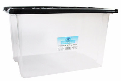 30 Litre Storage Box 30L with Black Lid