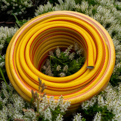 30 Meters Premium Garden Hose Yellow with Geka Type Claw Fittings