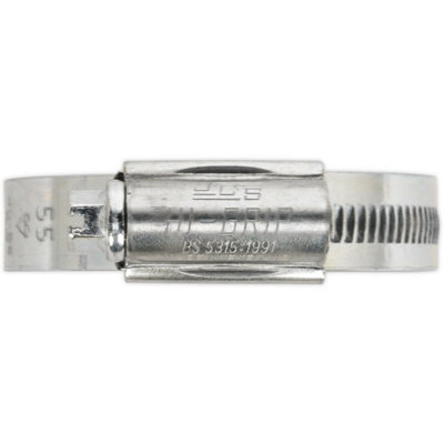 30 PACK Zinc Plated Hose Clip - 14 to 22mm Diameter - External Pressed ...
