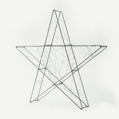 30 Warm White LED Star Light Battery Operated Christmas Decoration ...