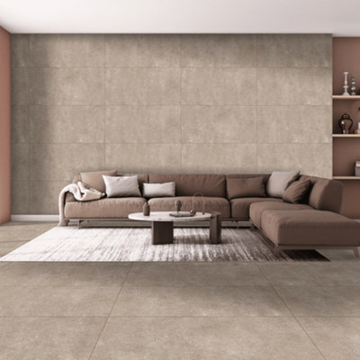 30 x Angel Dark Stone Effect Matt Porcelain Indoor Wall & Floor Tiles ...