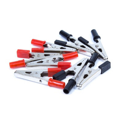 30 x Insulated Crocodile Clips Electrical Battery Connectors 5 Amp ...