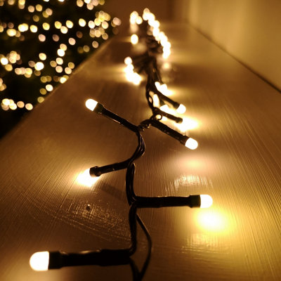 300 LED 7.7m Outdoor Soft Flicker Christmas String Lights in Warm White ...