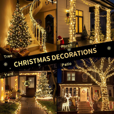 300 LED Warm White Christmas String Lights Indoor Bedroom, String ...