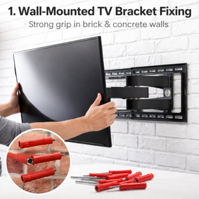 300 Red Rawl Plugs 3cm Wall Expansion Plugs Screw Fixings for Brick ...