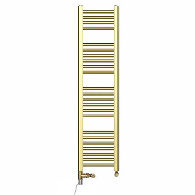 300 x 1200 mm Shiny Gold Dual Fuel Electric Radiator Bathroom Towel ...