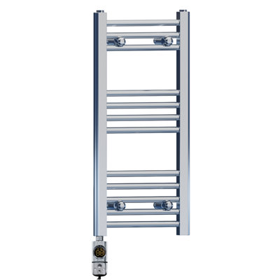 300 x 700 mm Chrome Electric Bathroom Towel Rail Radiator Heater With ...