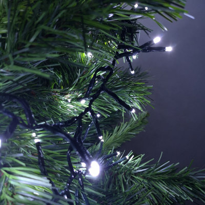 3000 LED 37.2m Premier Christmas Outdoor Cluster Timer Lights in Cool White