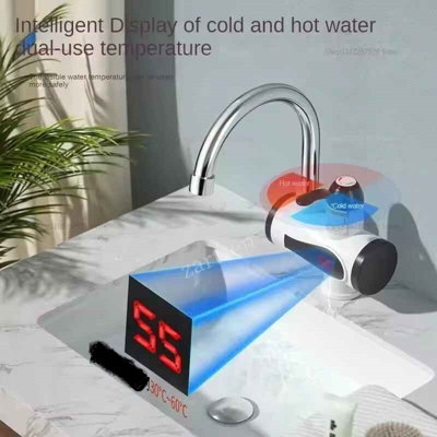 3000W Instant Electric Water Heater Faucet 220V LED Display 360degree Spout