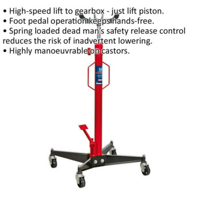 300kg Vertical Transmission Jack with Foot Pedal - 1895mm Maximum ...
