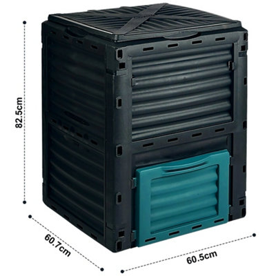 300L Garden Composter Bin Organic Waste Compost Converter Eco Friendly