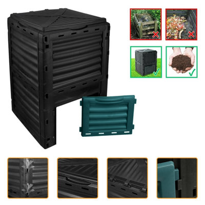 300L Garden Composter Bin Organic Waste Compost Converter Eco Friendly