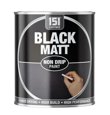 300ml Black Matt Non-Drip Paint Superior Hard-Drying, Interior ...