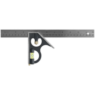 300mm Adjustable Combination Square with Steel Blade for Precision ...