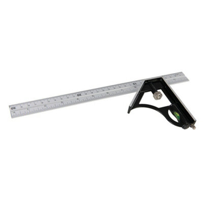 300mm Combination Square Rule & Spirit Level Metric & Imperial Edge ...