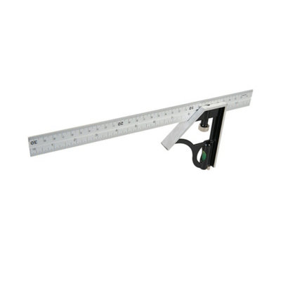 300mm Combination Square Rule & Spirit Level Metric & Imperial Edge ...