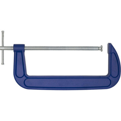 300mm Heavy Duty Forged G-Clamp with Swivel Tip for Precision Clamping