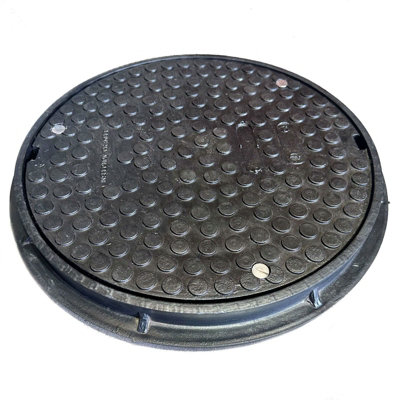 300mm Inspection Chamber Locked Plastic Solid Top Round Circular ...