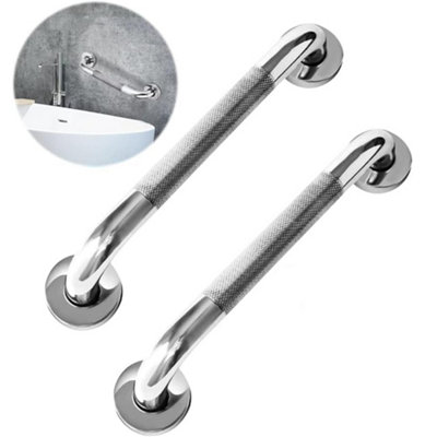 300mm Safety Grab Bar Bathroom Support Handle Steel Bath Shower Toilet ...