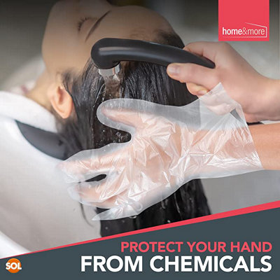 300pk Plastic Gloves Disposable Medium Large - Food Prep Gloves ...