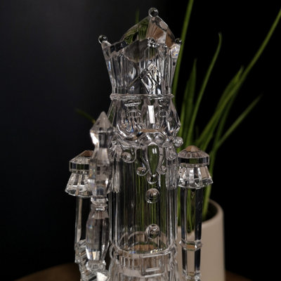 30cm Clear Acrylic Light up Christmas Nutcracker Decoration with Colour ...