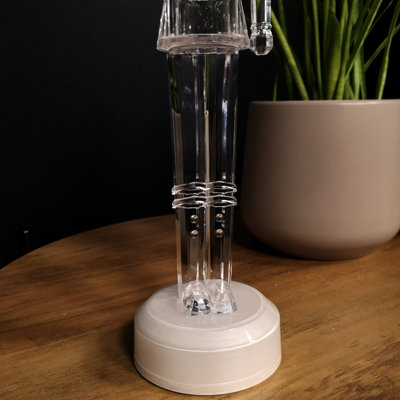 30cm Clear Acrylic Light up Christmas Nutcracker Decoration with Colour ...