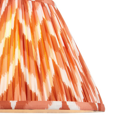 30cm Handcrafted Apricot Orange Zigzag Lamp Shade for Stylish Home Decor
