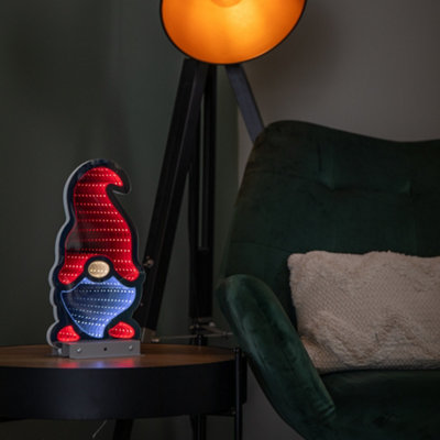 30cm Infinity Light up Christmas Gonk Decoration with Red & White LEDs ...