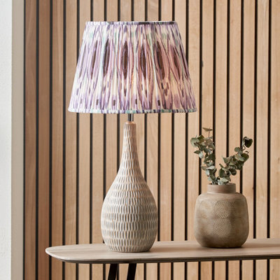 30cm Lilac Patterned Tapered Lampshade Empire Table Lamp Shades