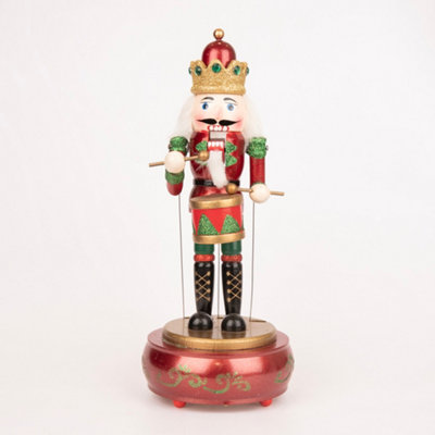 30cm Musical Animated Wooden Nutcrackers Soldiers Christmas Ornament ...