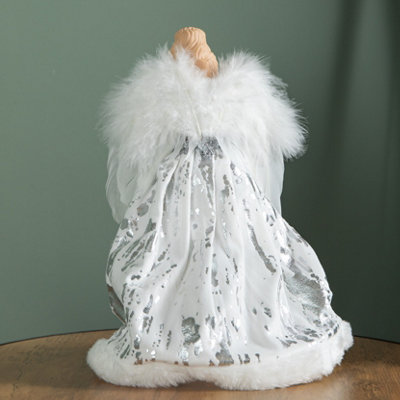 30cm Premier Lit Angel Christmas Tree Topper with Warm White LEDs