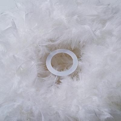 30cm White Feather Light Shade, Lamp Shade for Pendant Ceiling Light ...