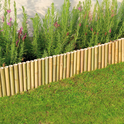 30cm x 1m Natural Bamboo Garden Plant Beds Edging