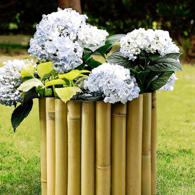 30cm x 1m Natural Bamboo Garden Plant Beds Edging