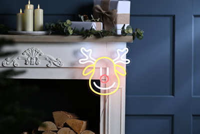30cm x 28cm neon flex hanging cute reindeer