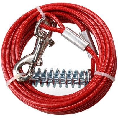 30FT/ 9M Weather Resistant Strong Secure Pet Dog Tie-Out Cable