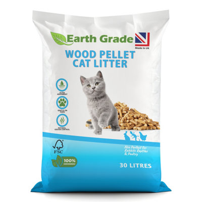 30L Premium Wood Pellet Cat Litter Biodegradable Virgin Softwood ...