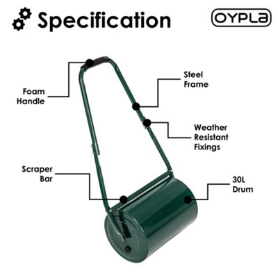 30L Water Filled Garden Lawn Roller